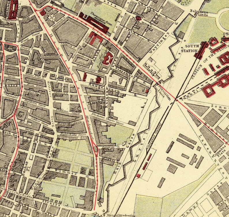 Vienna Map Old Map of Vienna Print Wien Map Old City Map - Etsy