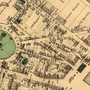 Old Map of Annapolis (maryland) - Old City Plan Restored - Archival ...