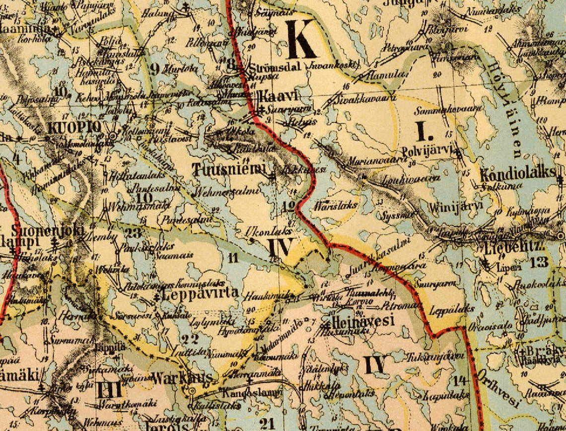 Finland Map Large Map of Finland Old Map Fine Reproduction | Etsy