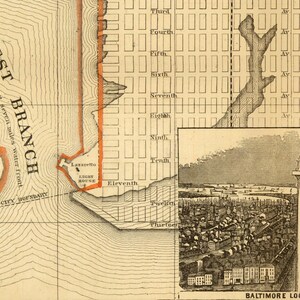 Large Wall Map of Baltimore - Detailed Map With Wonderful Colors ...