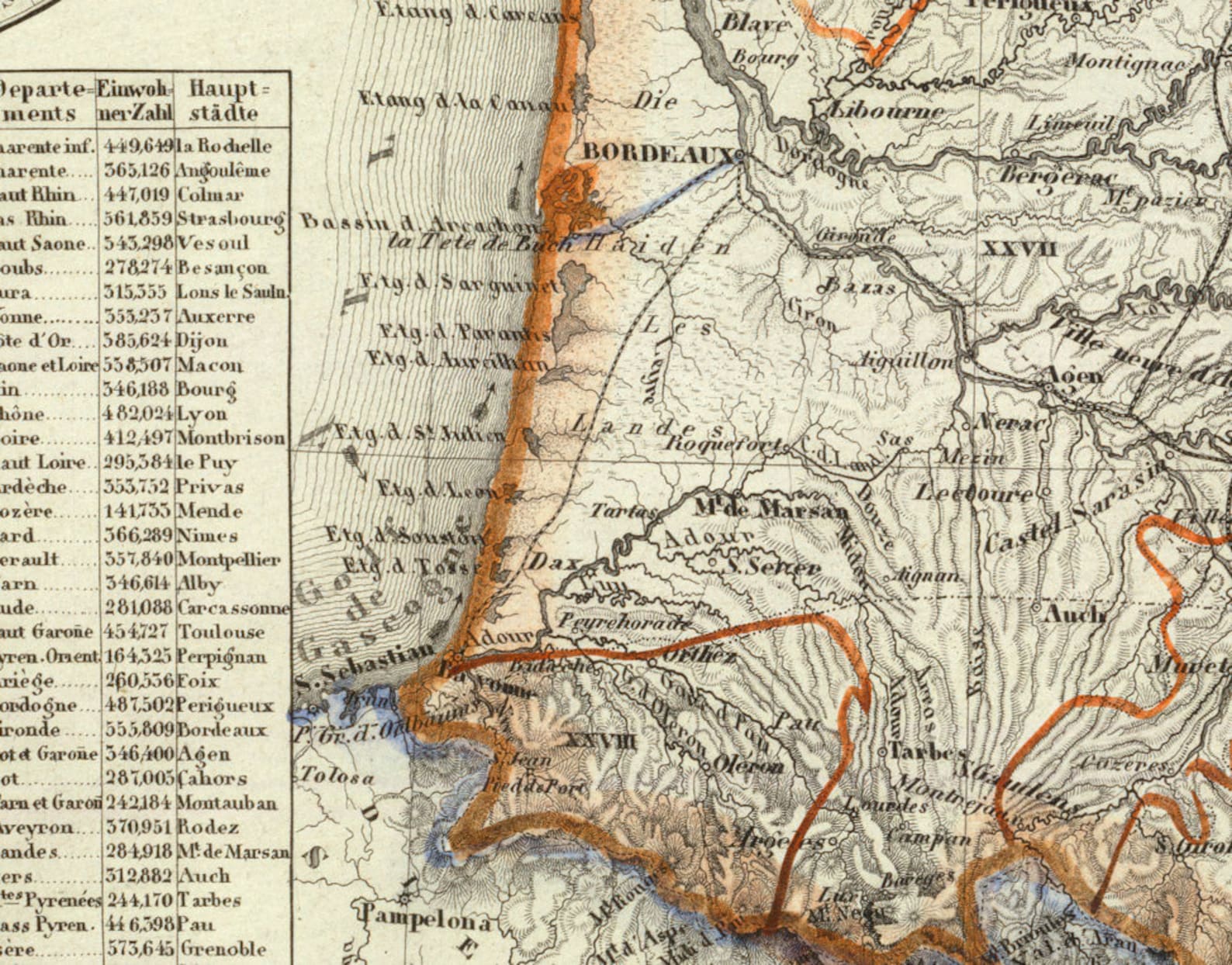 Large Old Map of France Wall Map Print Available on Paper - Etsy