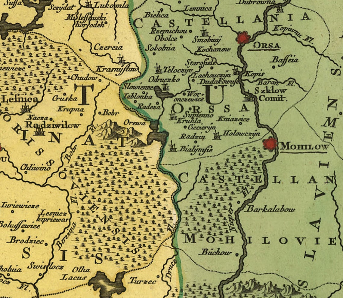 Lithuania Map Old Map of Lithuania Archival Print on Matte - Etsy