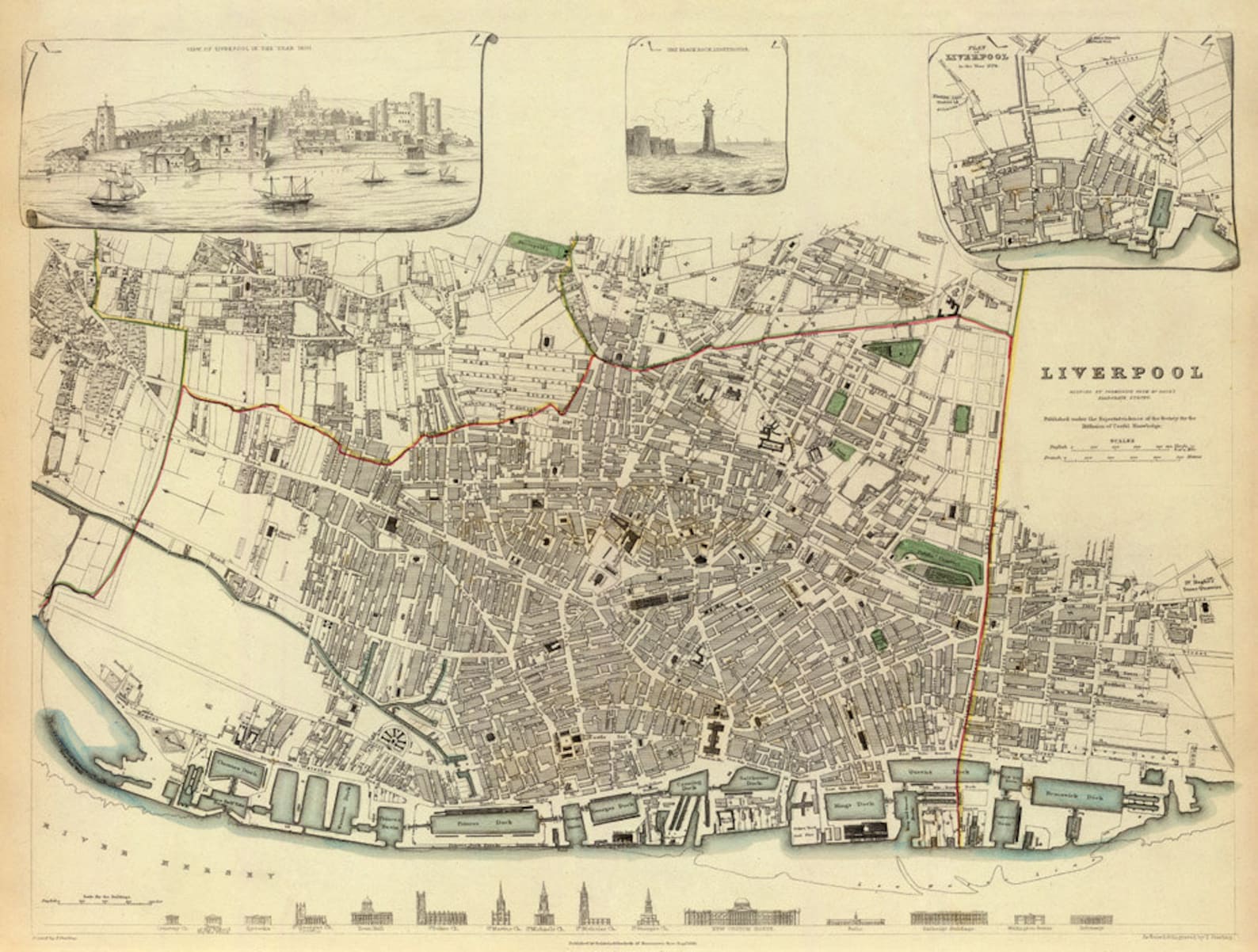 Liverpool Map UK Old Map of Liverpool Fine Print on - Etsy