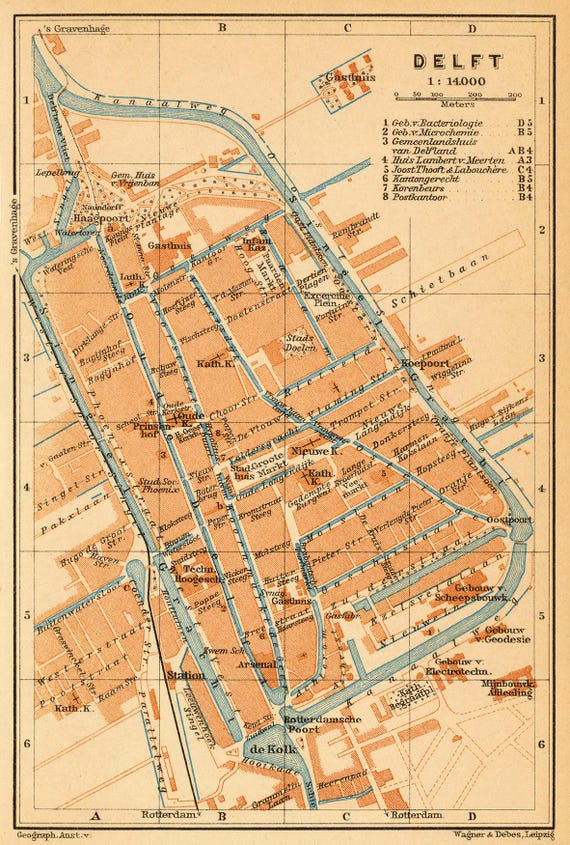 Vintage Stratenkaart Plattegrond Stadskaart Naar Keuze