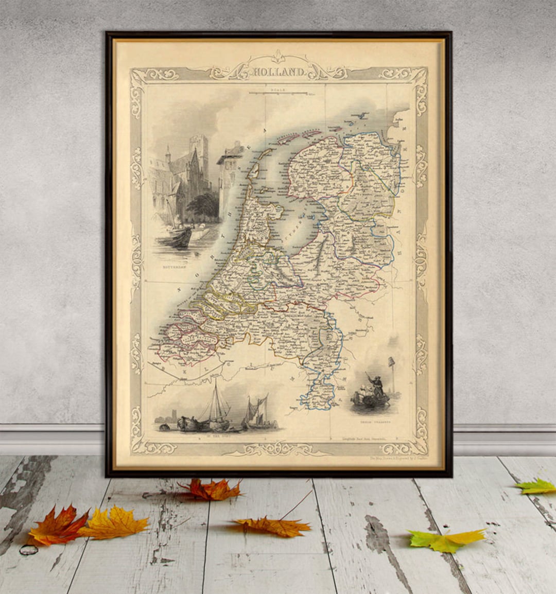 Map of Holland Archival Map Print Vintage Map of Holland - Etsy