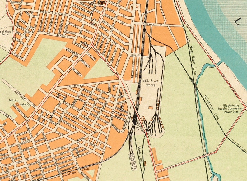 Vintage Style Map of Cape Town, Old City Plan Restored, Large Wall Map ...