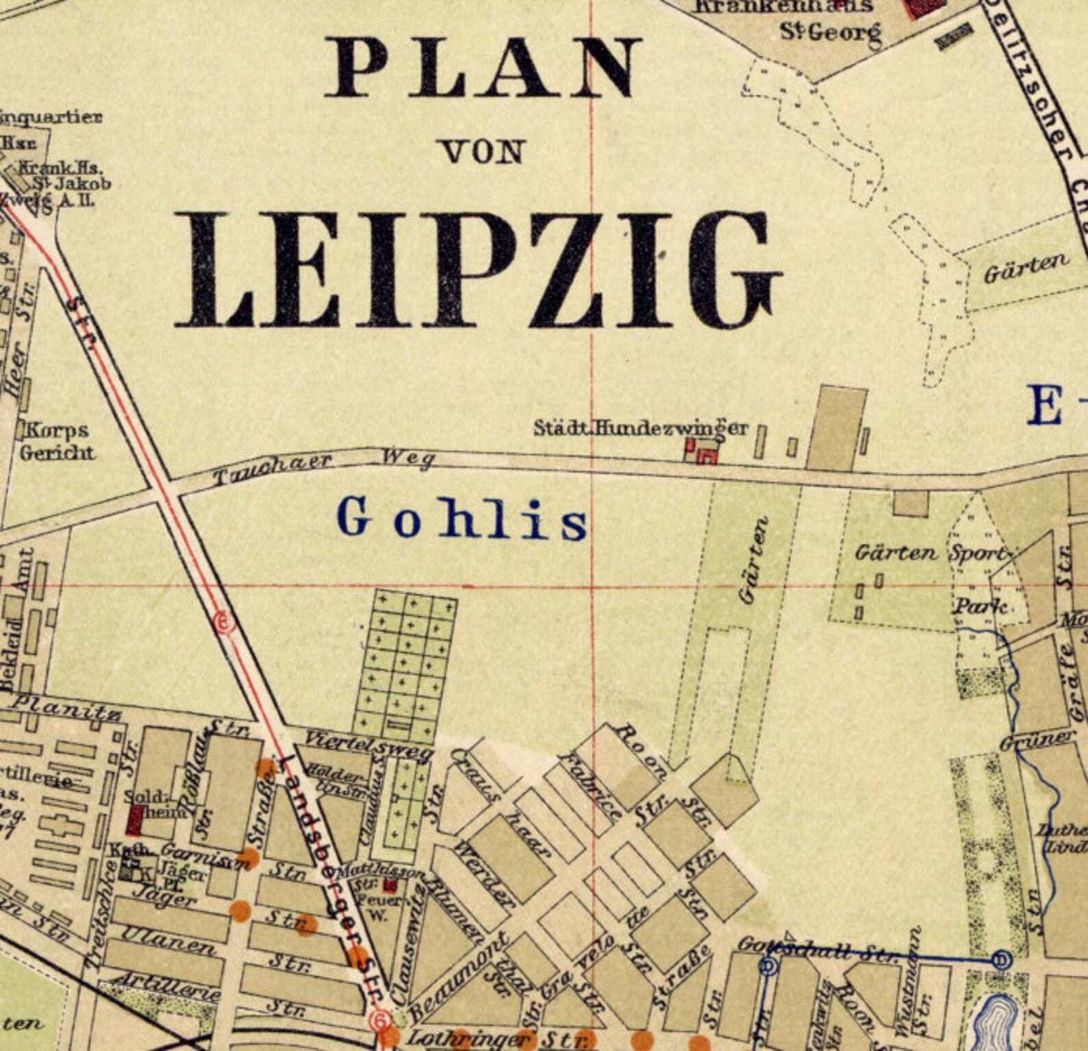Leipzig map Old map of Leipzig Alte Karte von Leipzig | Etsy