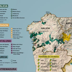 Wine Regions of Spain, Map of Spain Vineyards, Wine-growing Areas in ...