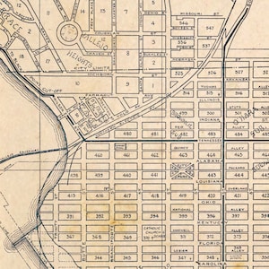 Vallejo Map - Old City Map Print - Wall Map of Vallejo - Etsy