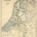 Netherlands Wall Map Old Map of Holland Giclee Reproduction, Available ...