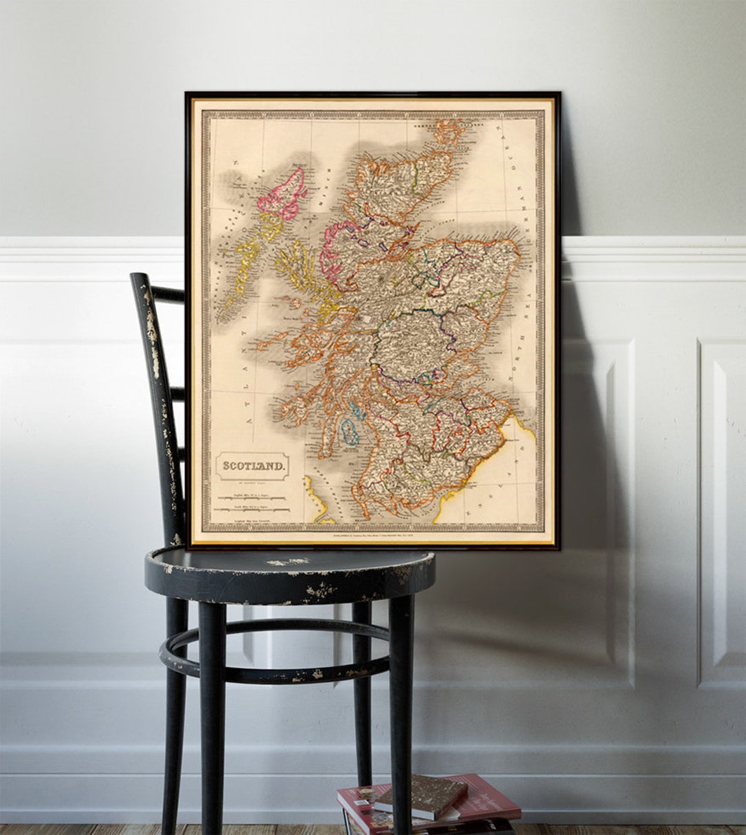 Map of Scotland, Fine Archival Print, Old Map Reproduction - Etsy