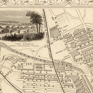 Old Map of Preston - Historical Preston Map, Poster Map Print on Paper ...