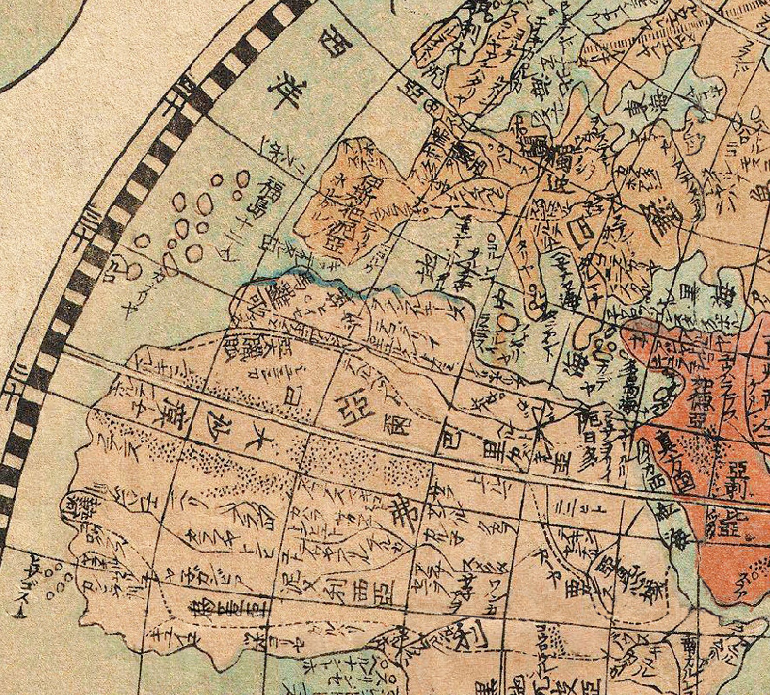 Japanese Map of the World Antique World Map Print Available - Etsy