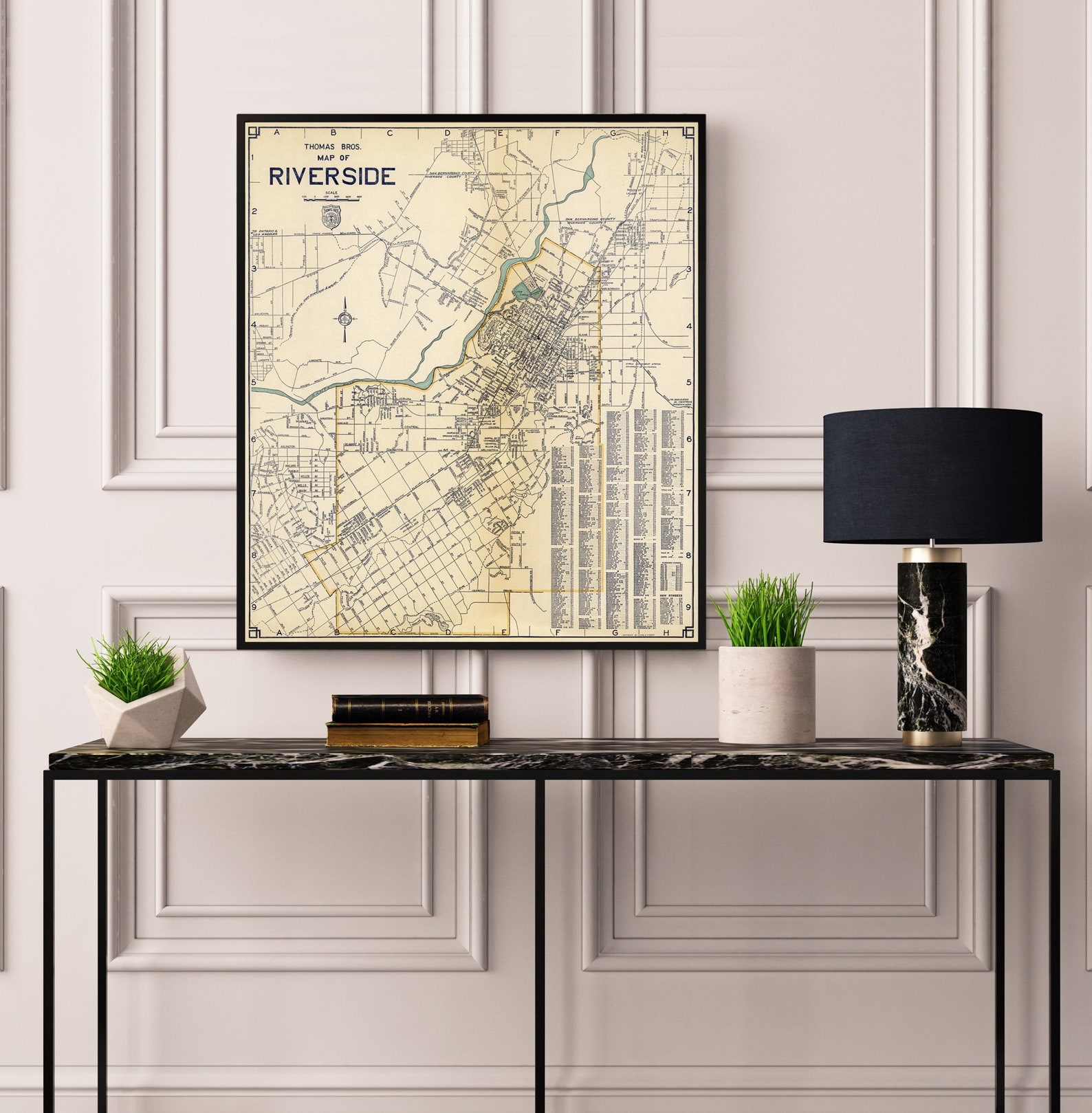 Old Map of Riverside Old City Map Print Large Map Poster - Etsy
