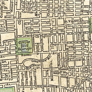 St Louis Map Old Map of Saint Louis Fine Reproduction on - Etsy Canada