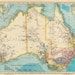 Australia Map Old Map of Australia Print Fine Archival Print Large ...