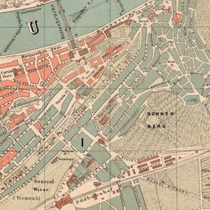 Historical Map of Budapest (hungary), Old City Plan Fine Print, Vintage ...