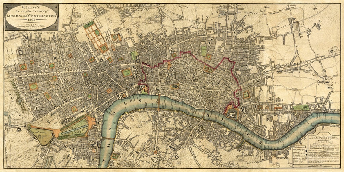 Old Map of London Westminster Map Featured Historical Map - Etsy