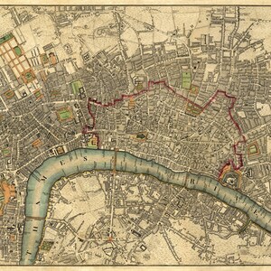 Old Map of London Westminster Map Featured Historical Map - Etsy