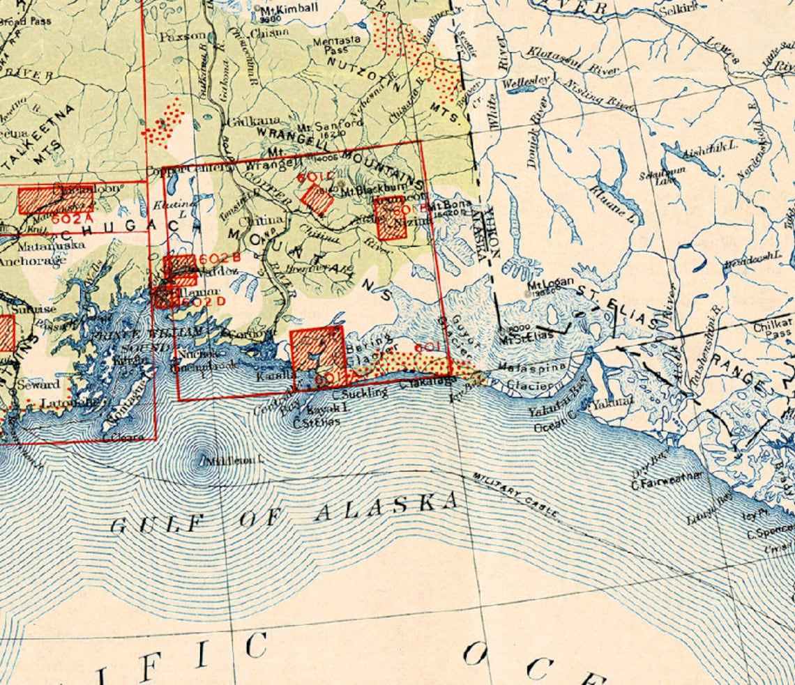Geological Map of Alaska Fine Art Print Old Map of Alaska - Etsy