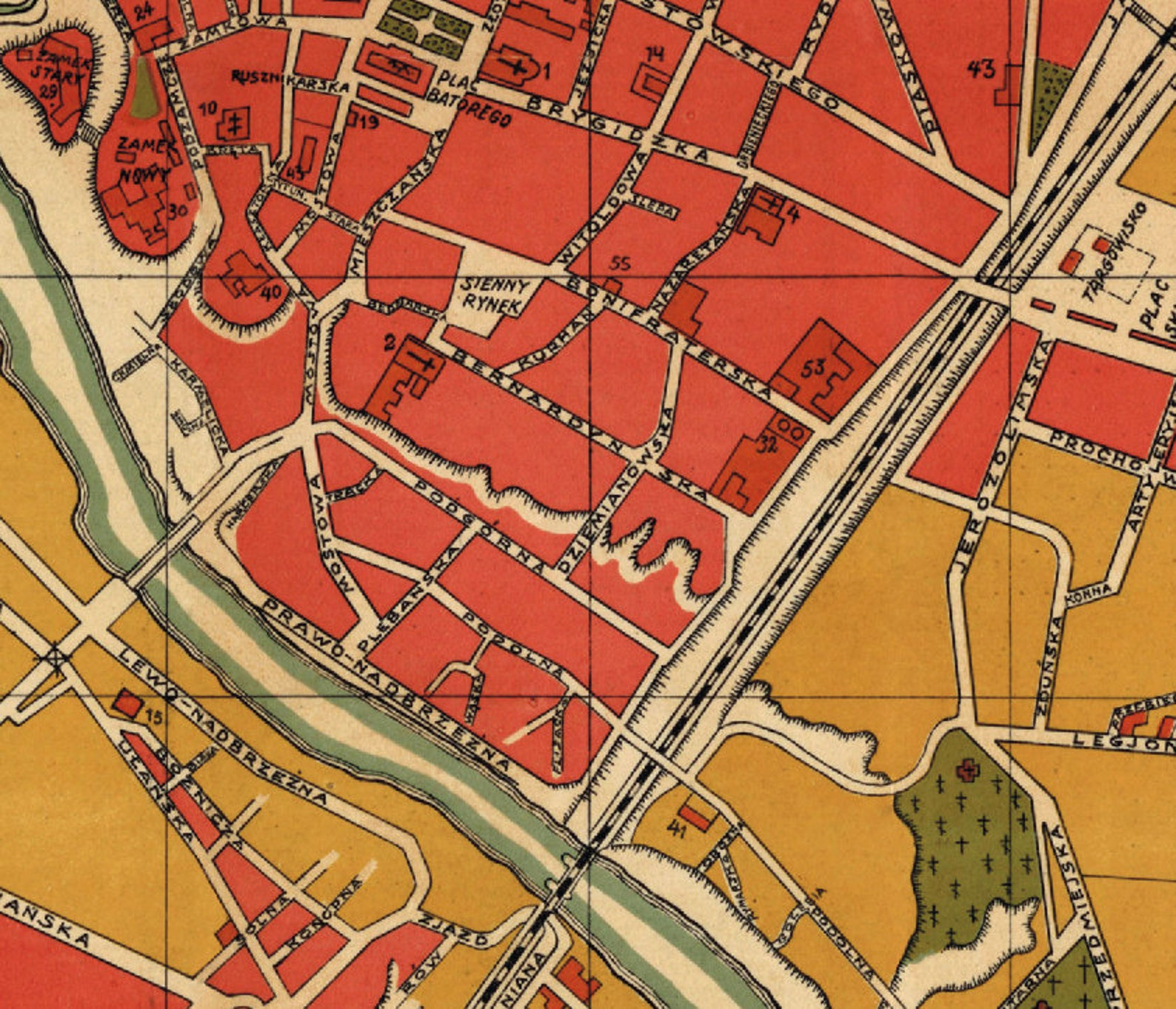 Grodno Map Old Map of Grodno Hrodna Map - Etsy