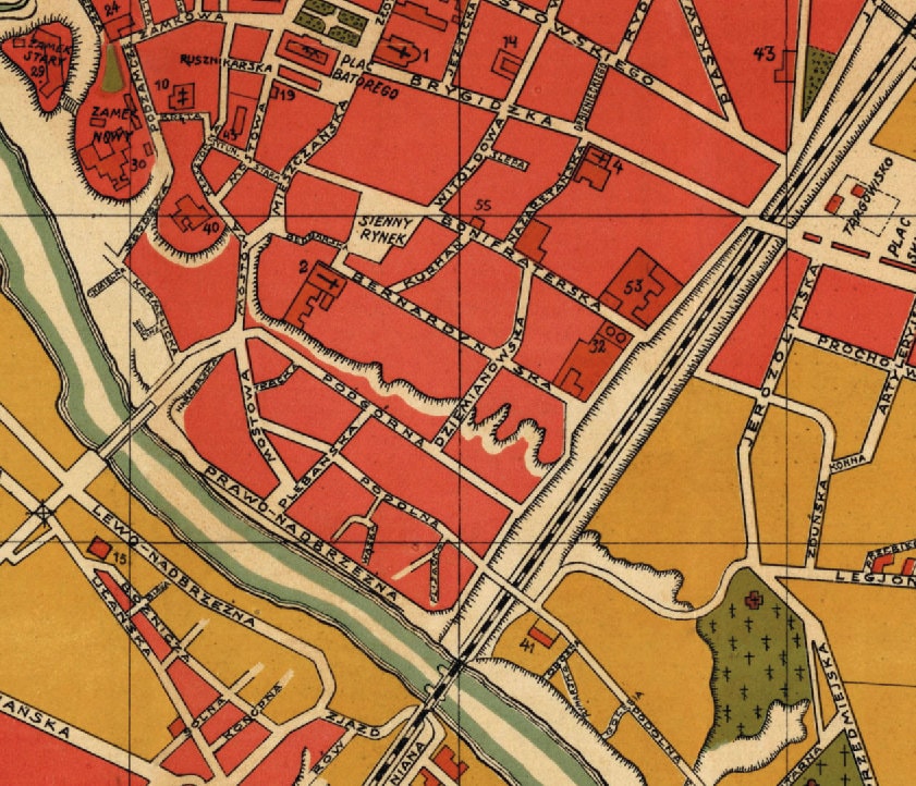 Grodno Map Old Map of Grodno Hrodna Map - Etsy