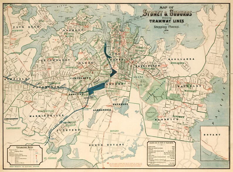 Old Map of Sydney Historical Map of Sydney Large Wall Map - Etsy