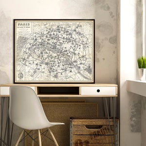 Paris Map and Its Places of Interest - Monumental Map of Paris - 4 ...