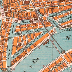 Rotterdam Map, Old Map Reproduction, Decorative Piece That Celebrates ...