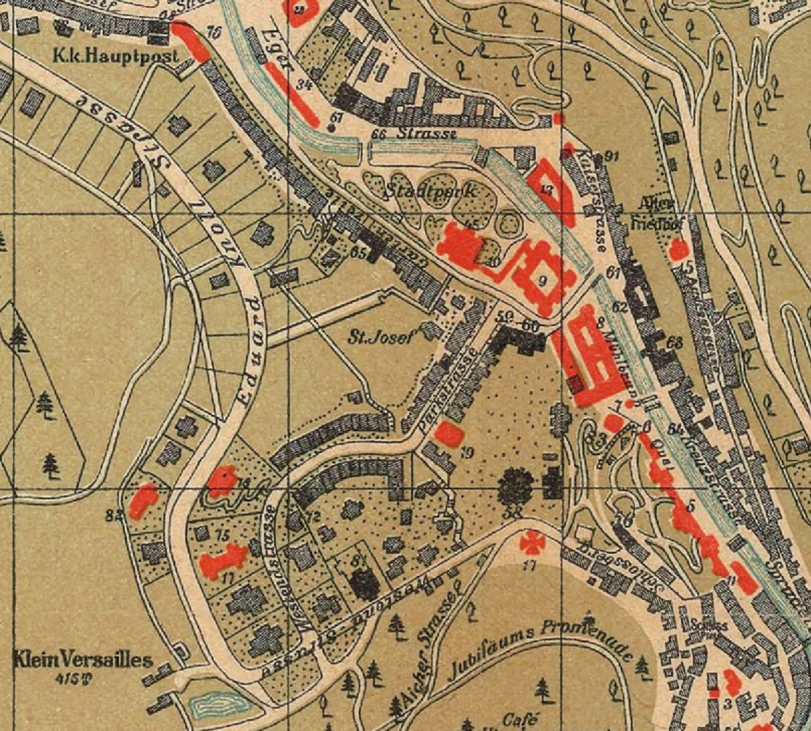 Karlovy Vary Map Old Map Restored Fine Print | Etsy