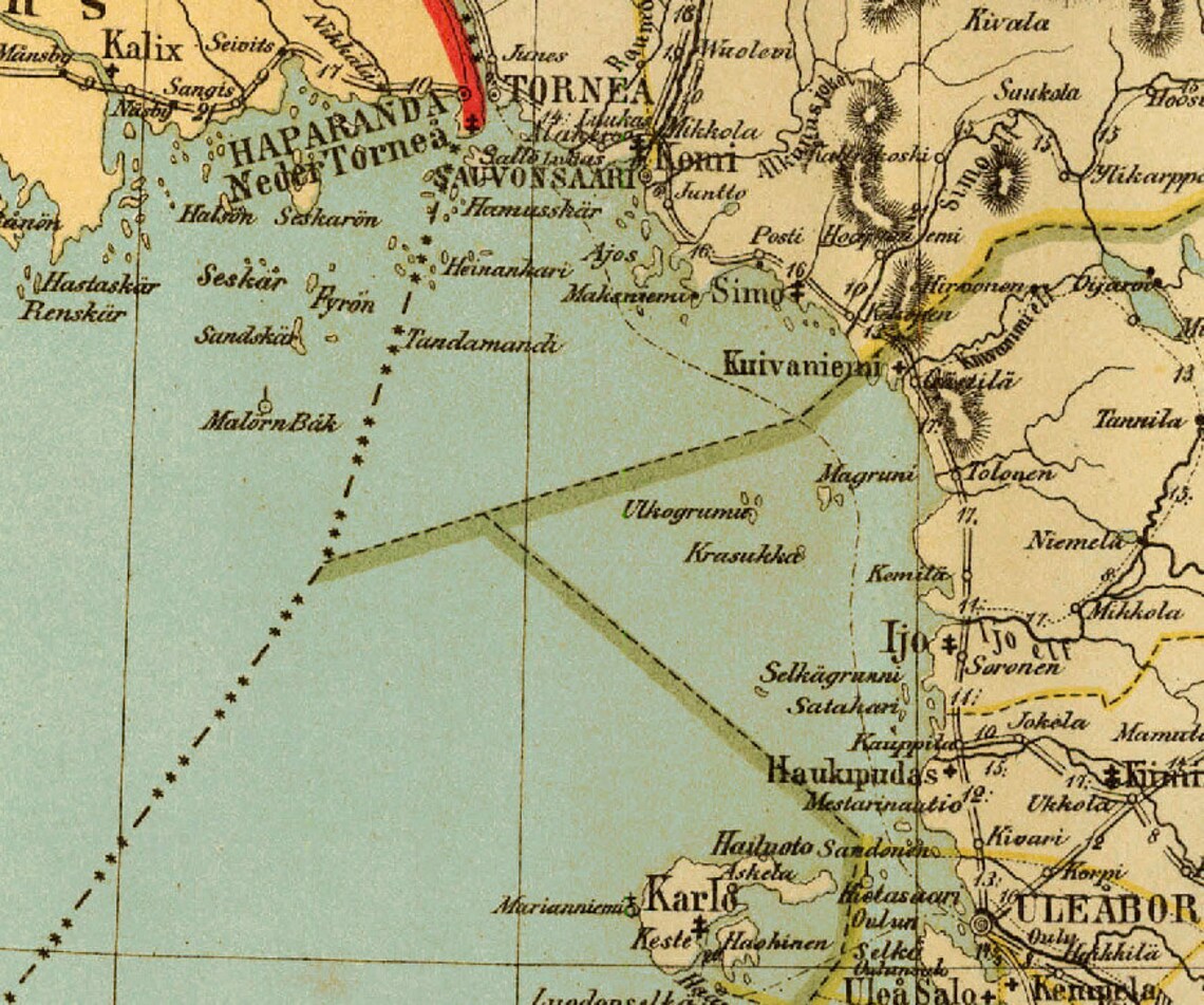 Finland Map Large Map of Finland Old Map Fine Reproduction | Etsy