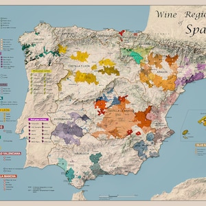 Wine Regions of Spain, Map of Spain Vineyards, Wine-growing Areas in ...