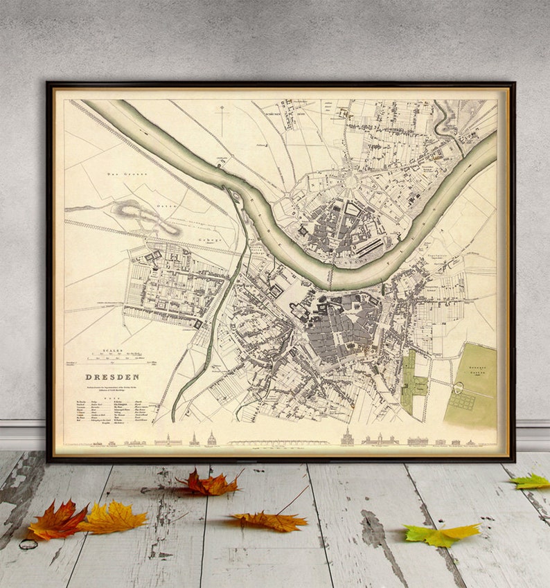 Old Map of Dresden - Vintage Dresden (germany) Map Print - Fine ...