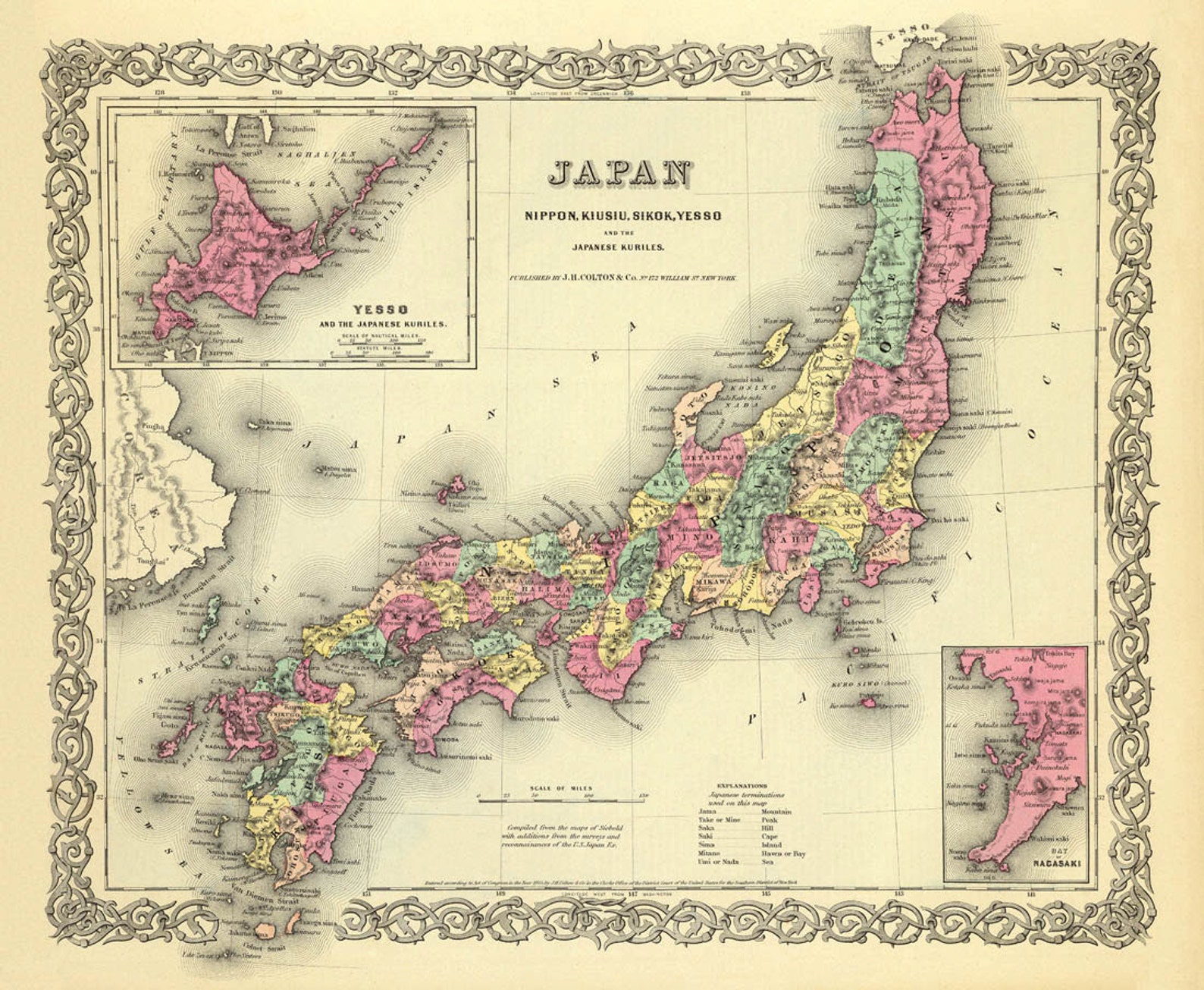 Japan map Old map of Japan archival print on paper or canvas | Etsy