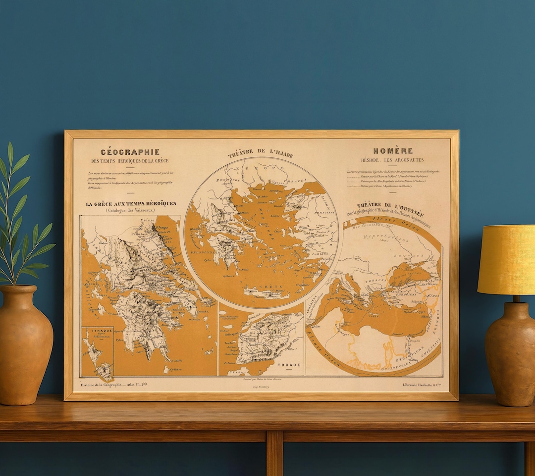 World Map | as It Was in Iliad Odyssey by Homer | Ancient Cartography ...