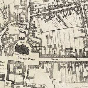 Old Map of Roubaix Map - Historical Map Reproduction, Available on ...