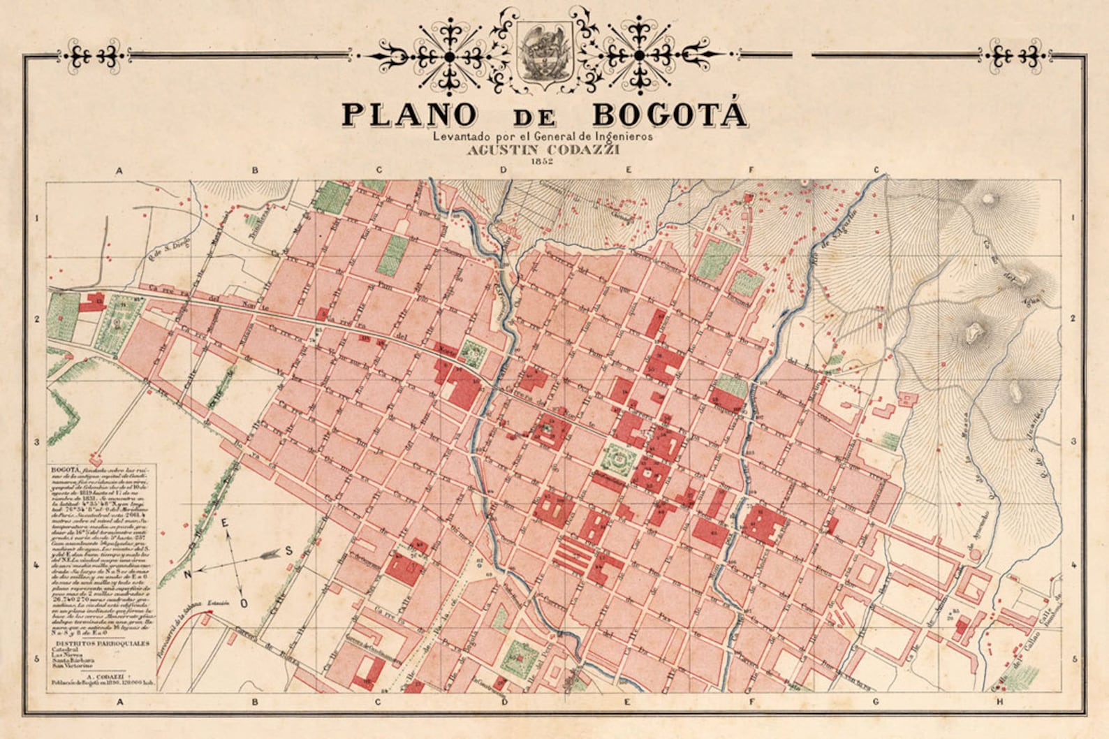 Map of Bogota Bogota Map Print Vintage Map Reproduction on - Etsy