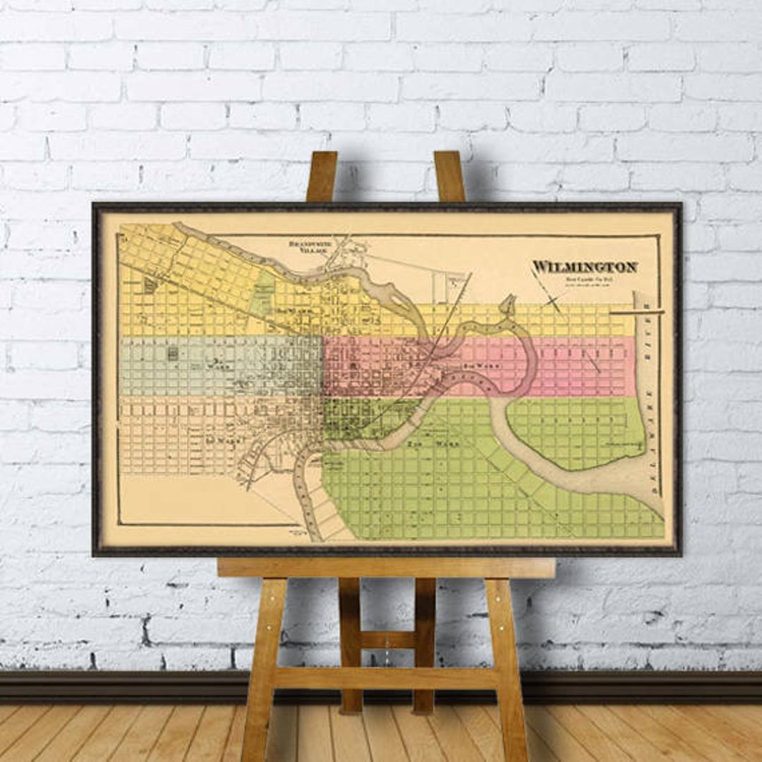 Wilmington Map (delaware) - Old City Map Print - Archival Reproduction ...