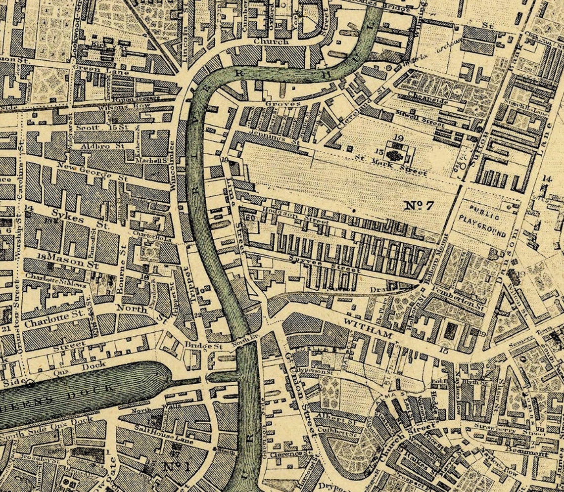 Hull Map Old Map of Hull Print Fine Reproduction on Paper - Etsy Canada