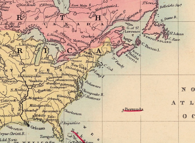 Wonderful Map of the World From 1872 World Map Poster - Etsy