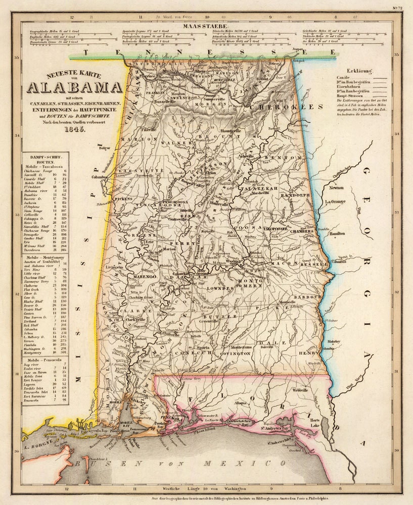 Alabama Map Antique Map Restored Vintage Map of Alabama | Etsy