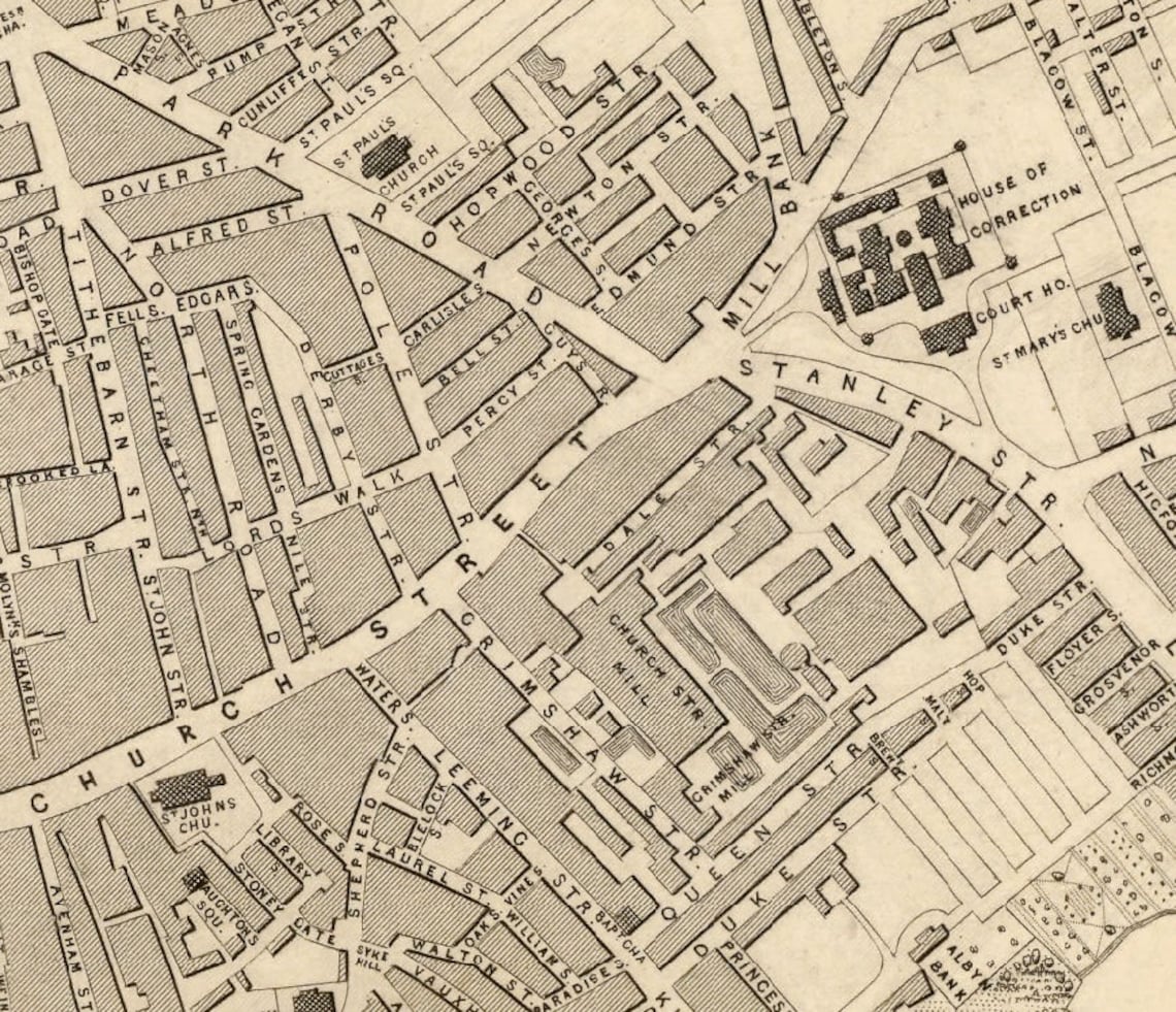 Old Map of Preston Historical Preston Map Poster Map Print - Etsy