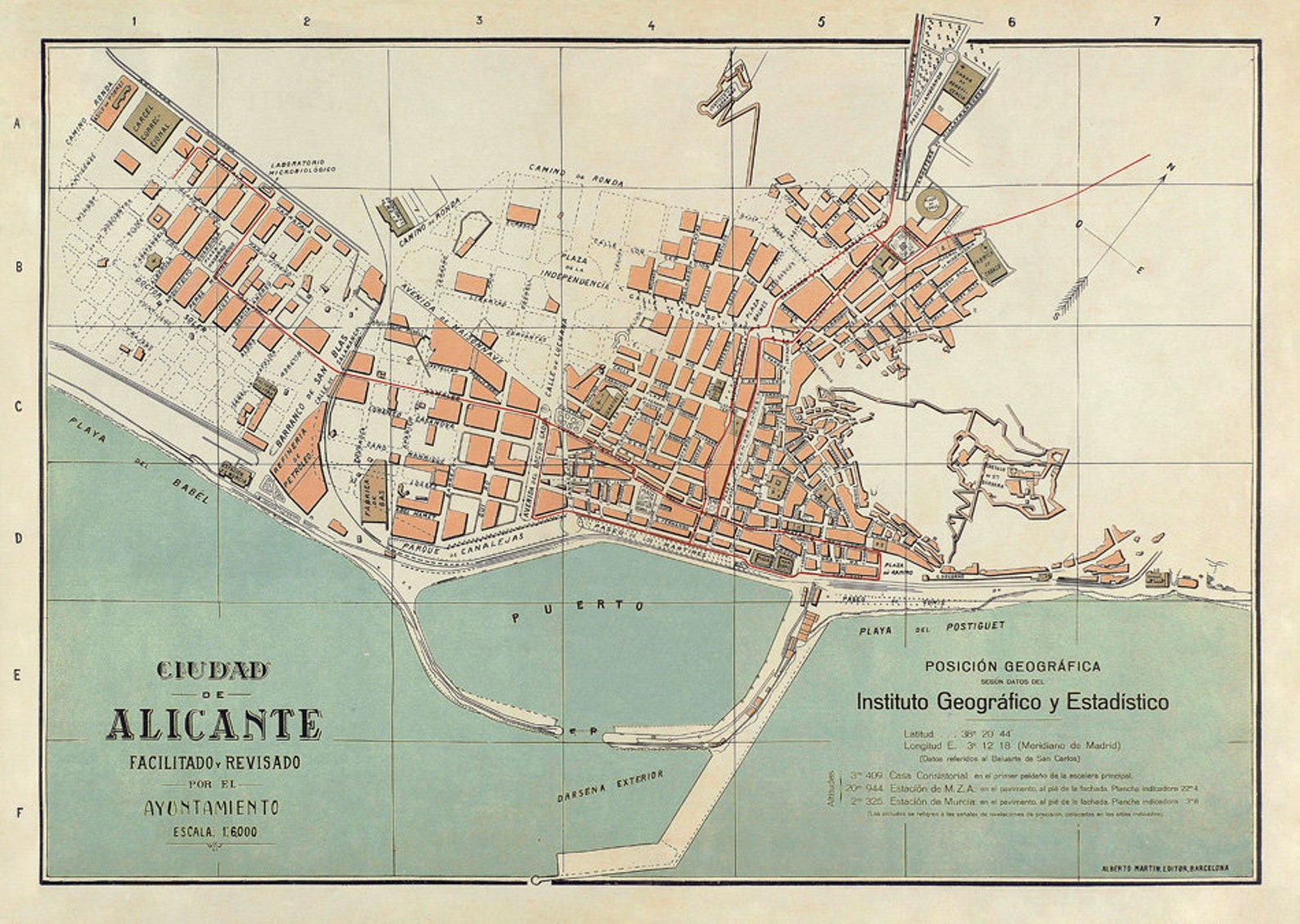 Alicante map Old map of Alicante print Fine print on paper | Etsy