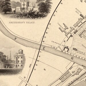 Old Map of York - Antique Map of York (UK) - Available on Matte Paper ...