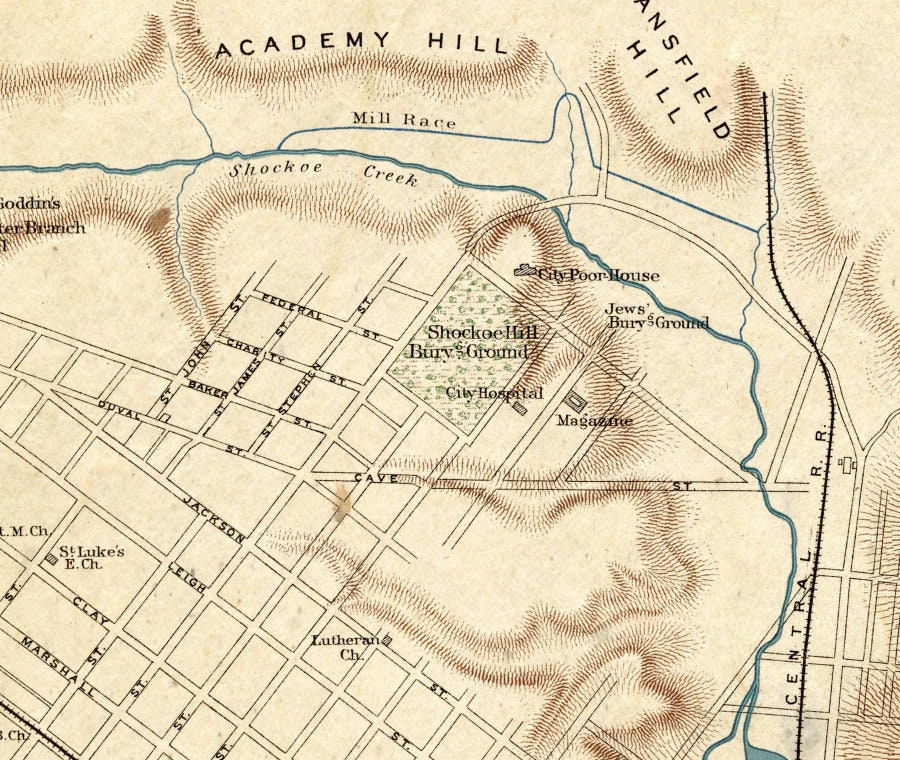 Old Map of Richmond Historical Map Reproduction on Paper or - Etsy
