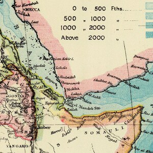 Africa Map - Old Map of Africa Giclee Print - Archival Reproduction on ...