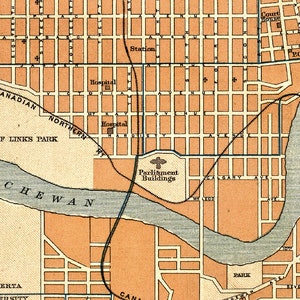 Old Map of Edmonton - Fine Archival Print - Edmonton Map Restored ...