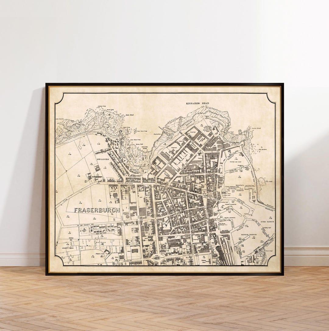 Old Map of Fraserburgh, Fine Print on Paper or Canvas - Etsy