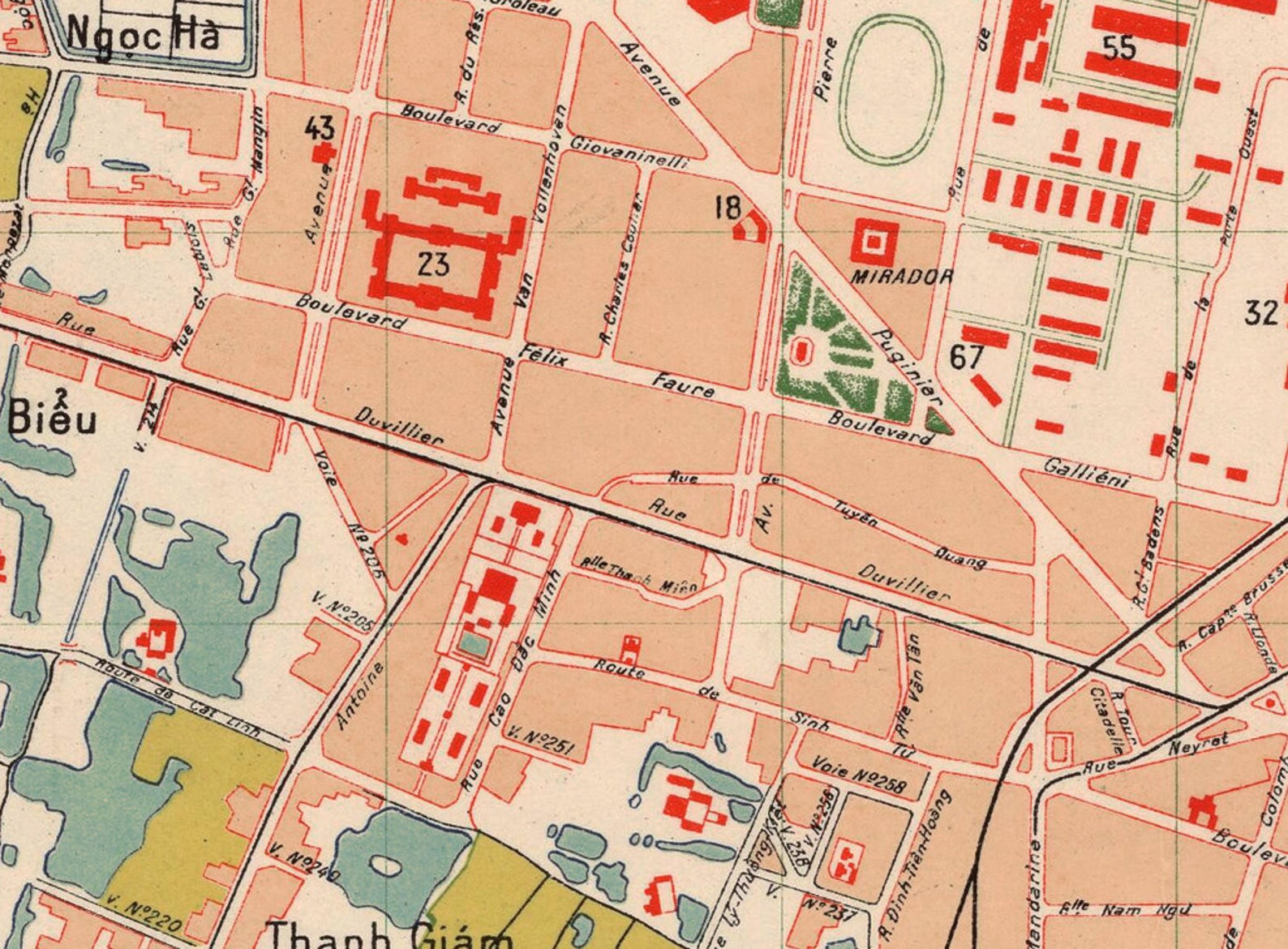 Hanoi vietnam Vintage Map From 1936 Red River hong River - Etsy