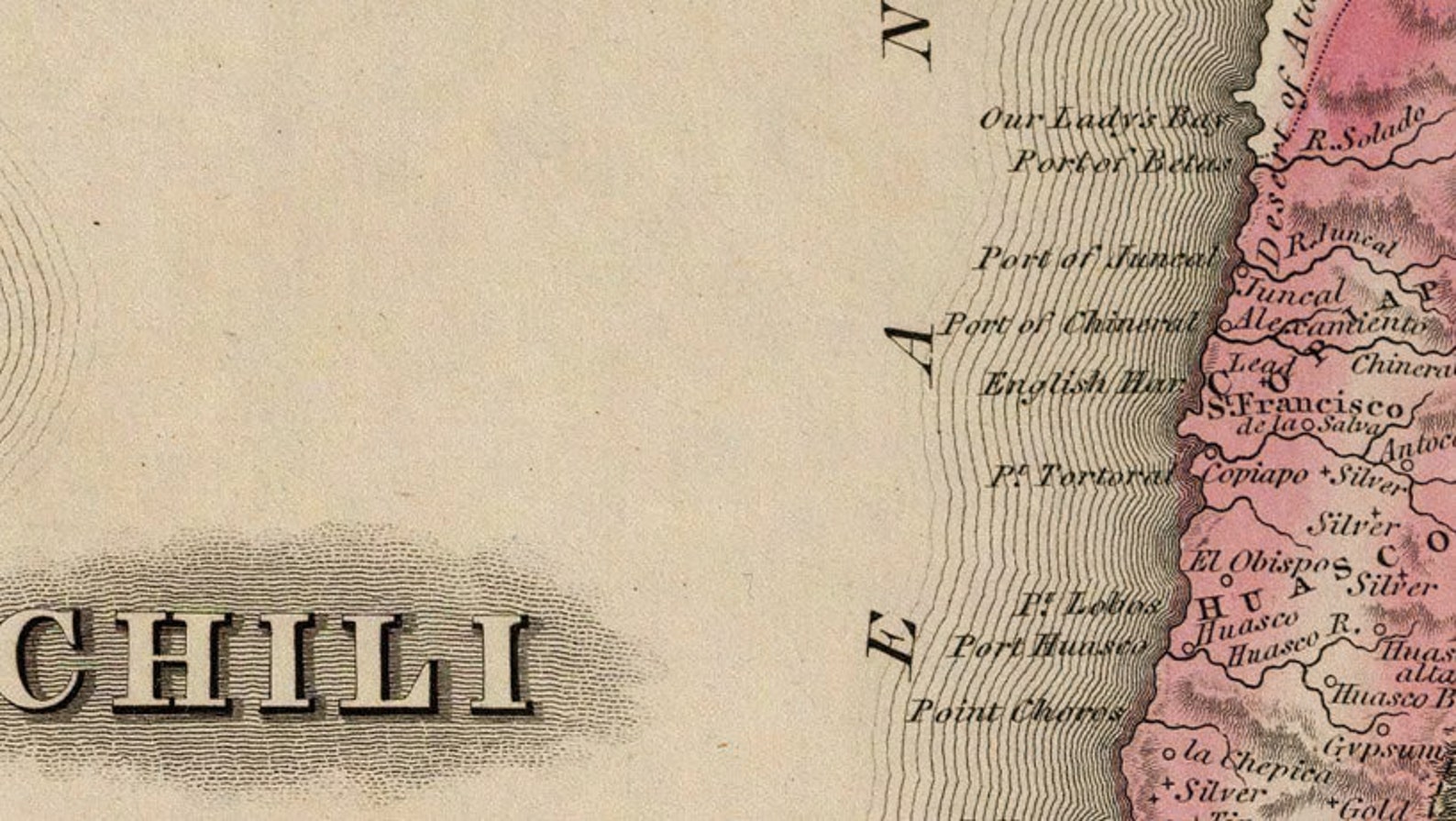 Old Map of Chile Chile Map Archival Print Old Map Restored | Etsy